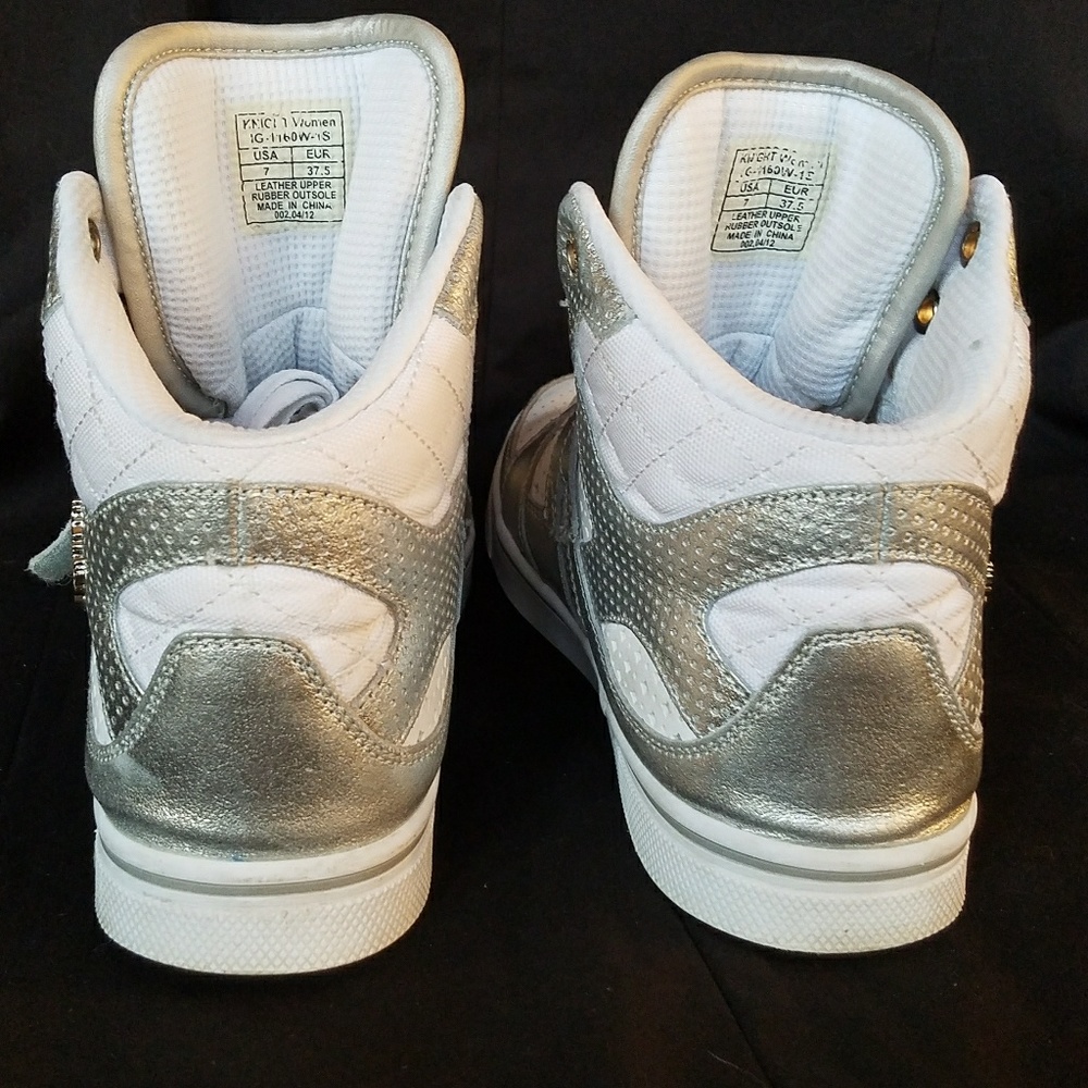 Vlado White Knight Silver High-Tops - Gem
